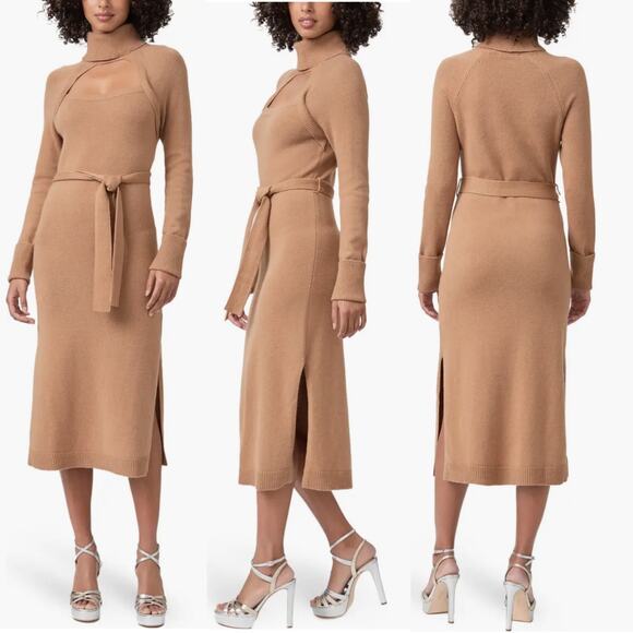 PAIGE | Dresses | Nwt Paige Cherise Long Sleeve Cutout Turtleneck Wool ...